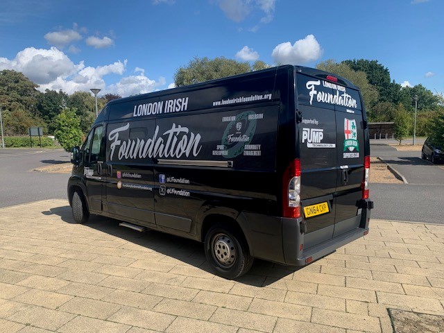 Foundation mini-bus back in the community complete with new branding